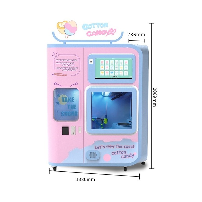 Automatic cotton candy vending machine